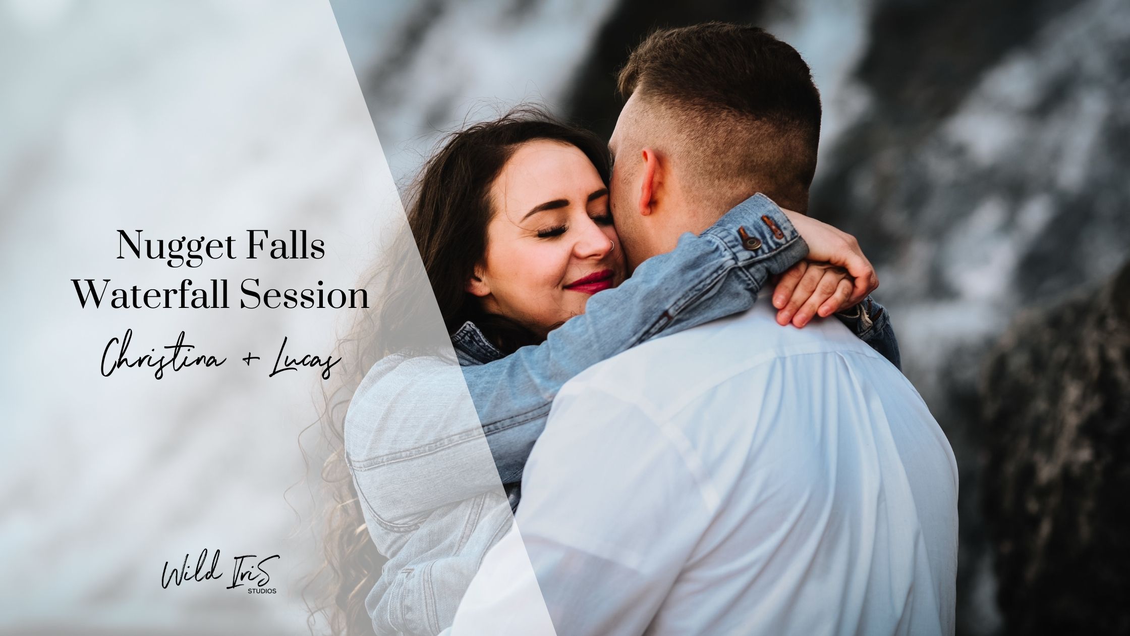 Nugget Falls Waterfall Couple's Session - wildirisphoto.com