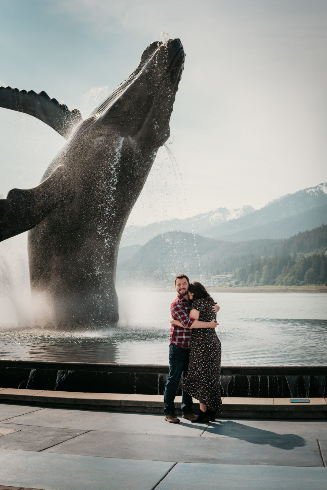 Surprise Proposal at the Whale Statue in Juneau Alaska | Tyler and ...