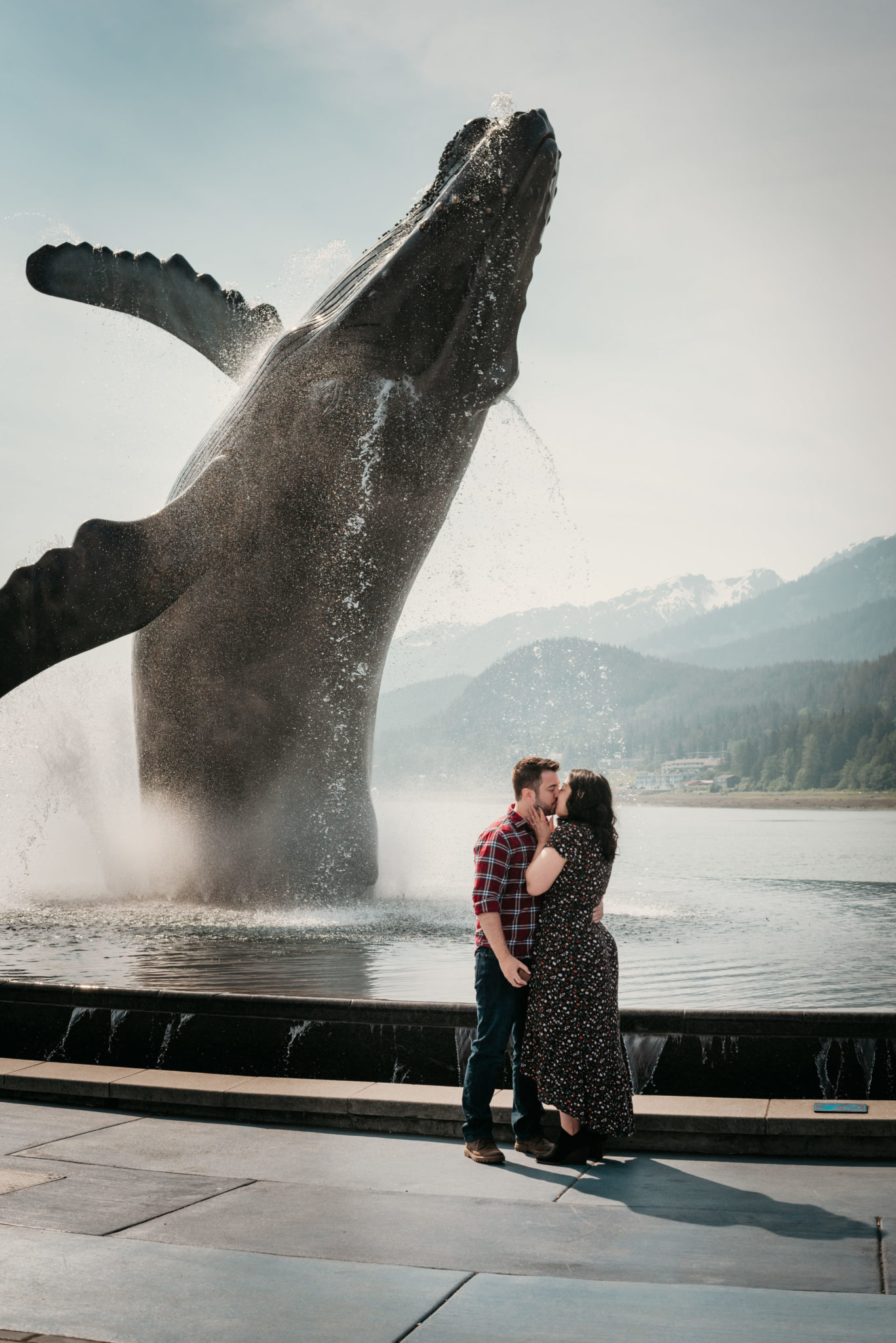 Surprise Proposal at the Whale Statue in Juneau Alaska | Tyler and ...