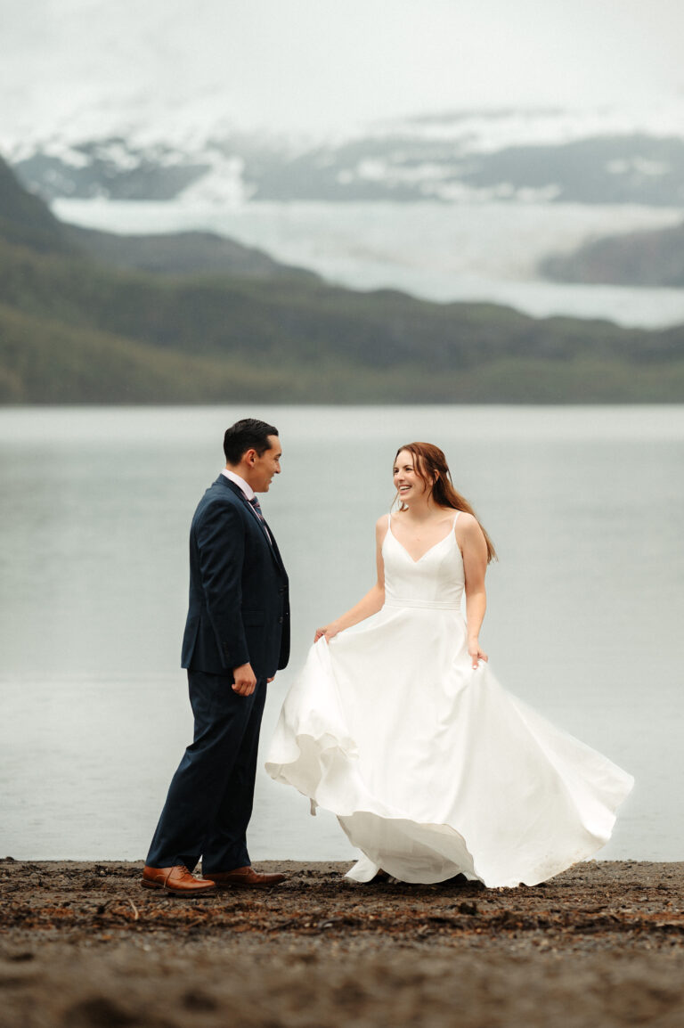 Rainy Juneau Wedding Portraits with a Rainbow - wildirisphoto.com
