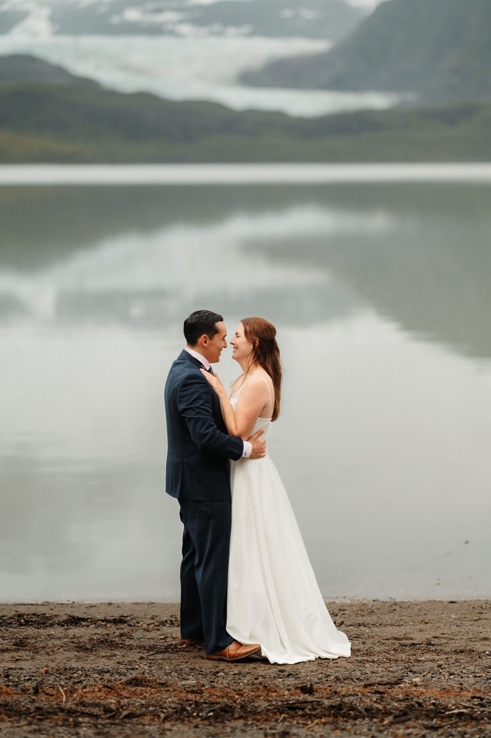 Rainy Juneau Wedding Portraits with a Rainbow - wildirisphoto.com
